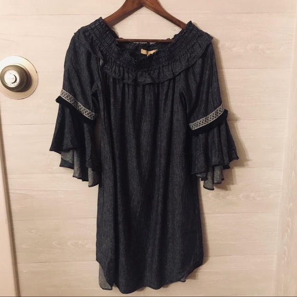 Hope & Harlow | Dresses | Hope Harlow Linen Blend Bell Fringe Dress ...